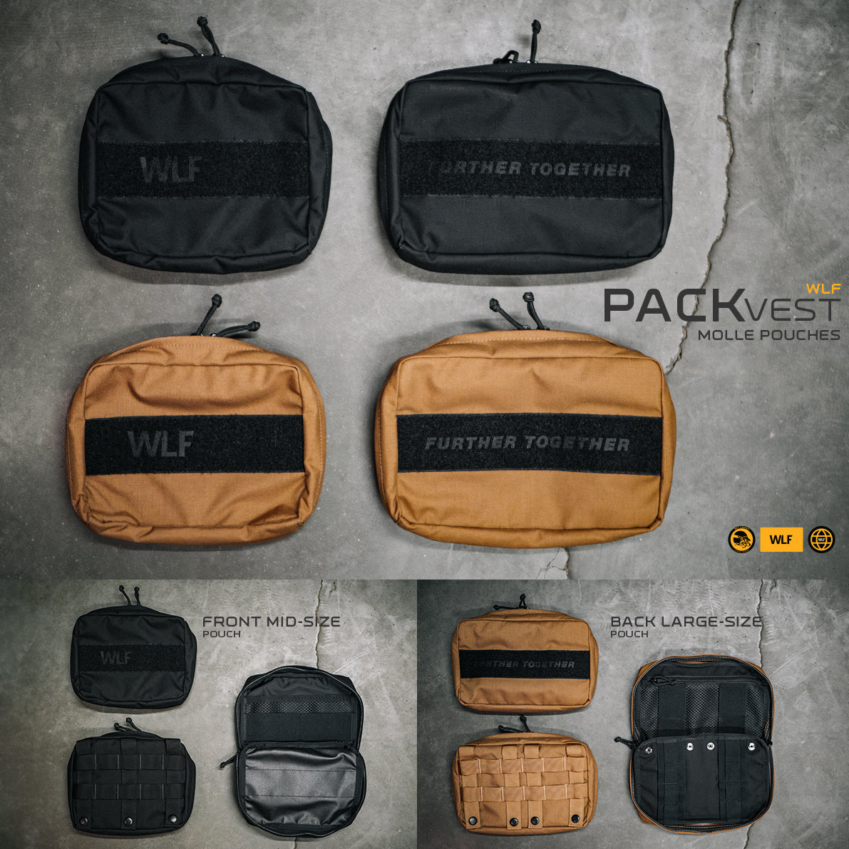 PACK Molle Pouches // Mid & Large Size – WLF Enduro